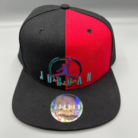 Jordan | Accessories | Air Jordan Hat Men Black Red Jumpman Aqua Bred Snap Back Cap | Poshmark